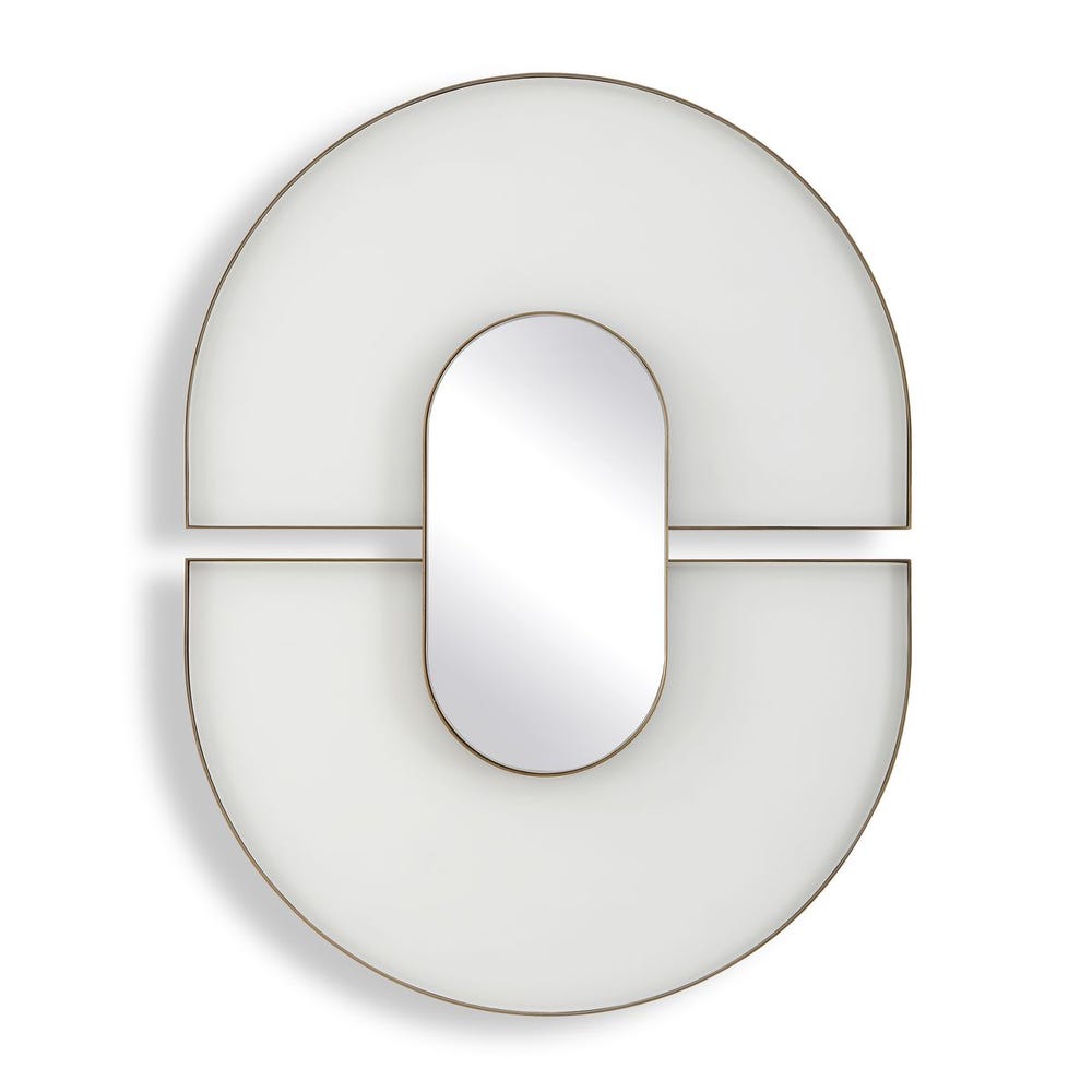 white oval mirrors