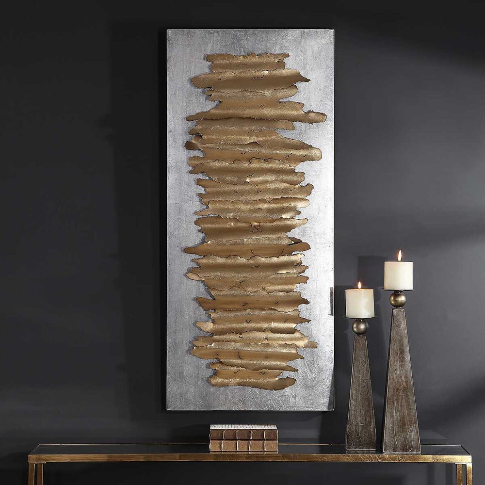 silver leaf wall decor